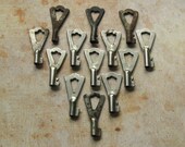 Small Old Keys Antique Hardware Double Sided Keys Metal Art | Etsy