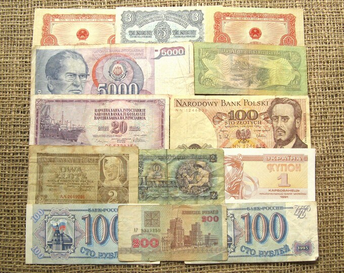 Banknote Lot, World's Bank Notes, Vintage Currency, Collectible ...
