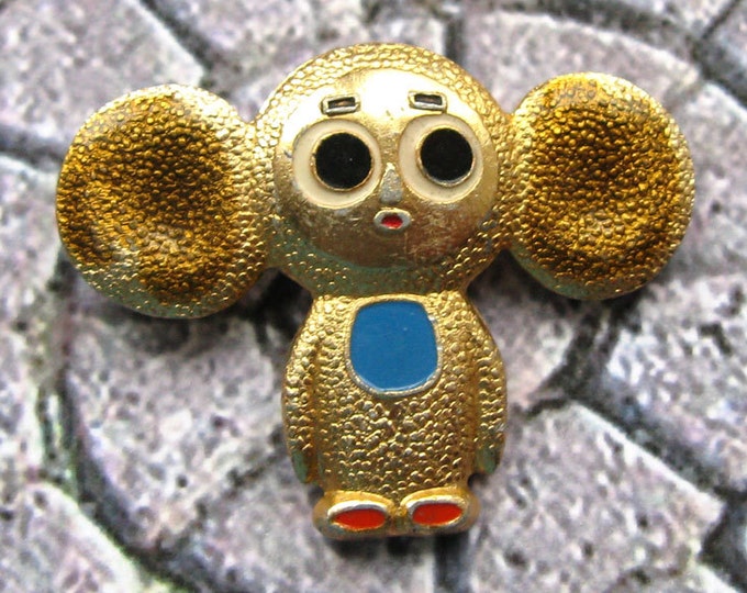 Cheburashka, Soviet Animation Pin, Cartoon Badge, Badge for Collectors ...