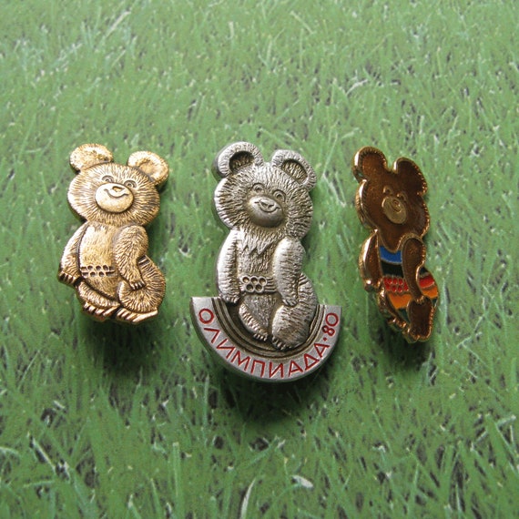 Soviet Pins, Olympic Games 80, Moscow Games Symbol, R… - Gem