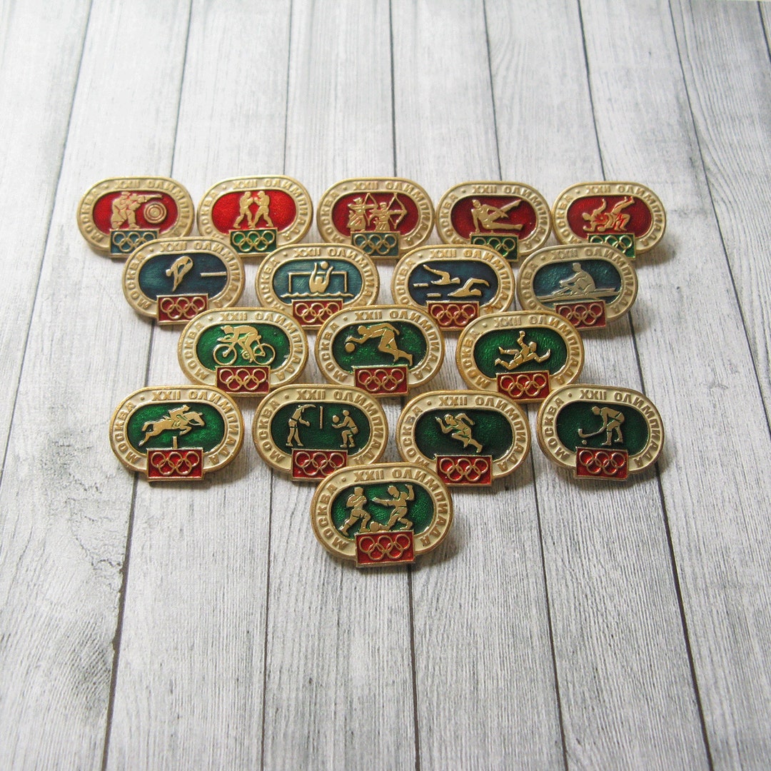 22nd Olympic Games Pins, Sports Collectible, Summer Olympic, Rare Pins ...