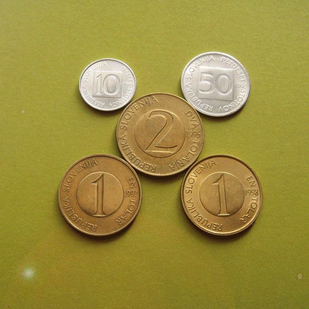Slovenian Tollar Coin Set: Europe Old Coins, Animals Coins - Etsy