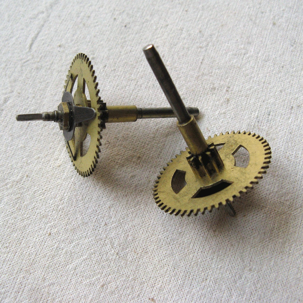 Vintage Clock Parts Retro Brass Cogs Metal Shop Supplies - Etsy