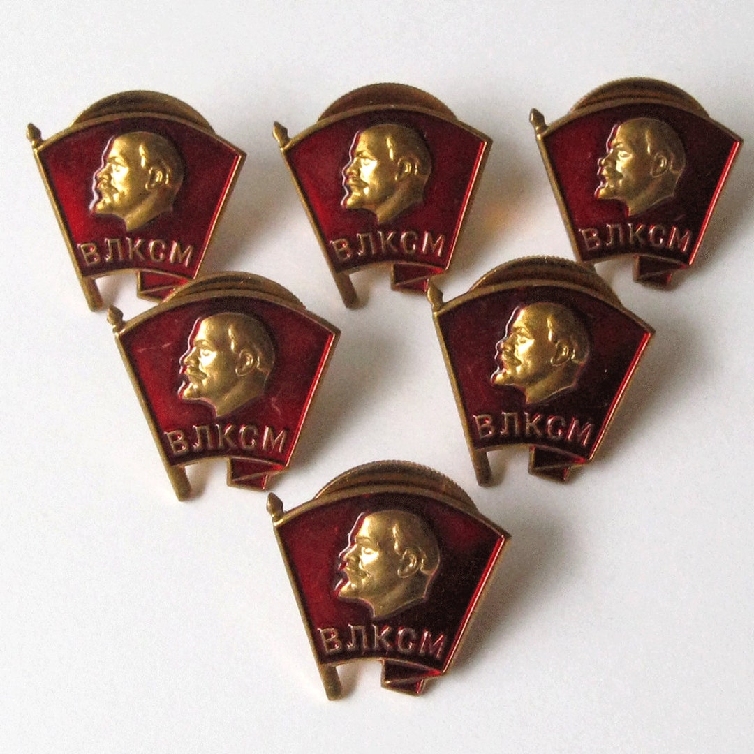 Soviet Lenin Badges, Komsomol Pin, Made in USSR 80's, Communist Pin ...
