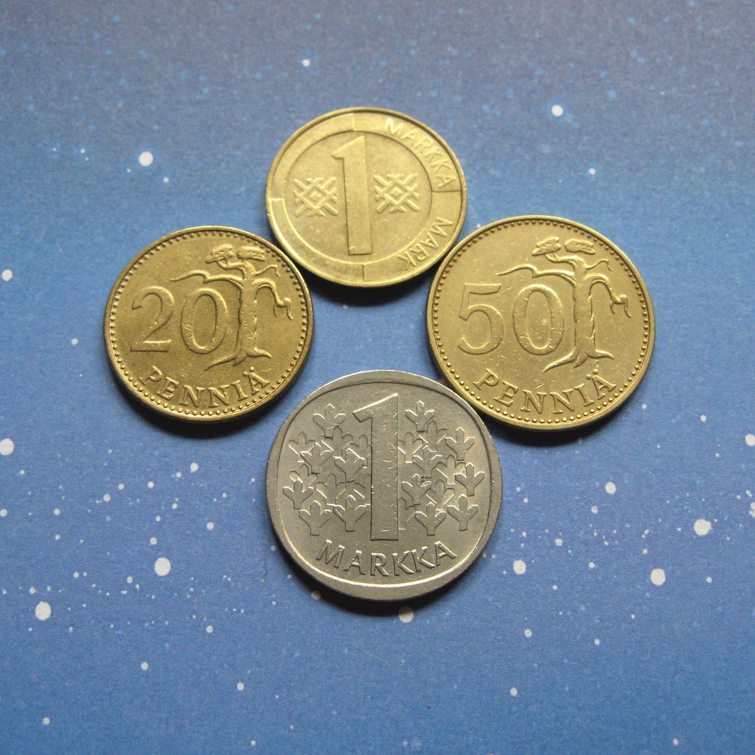Vintage Finnish Coin Set: 1970s-90s Scandinavian Currency - Etsy