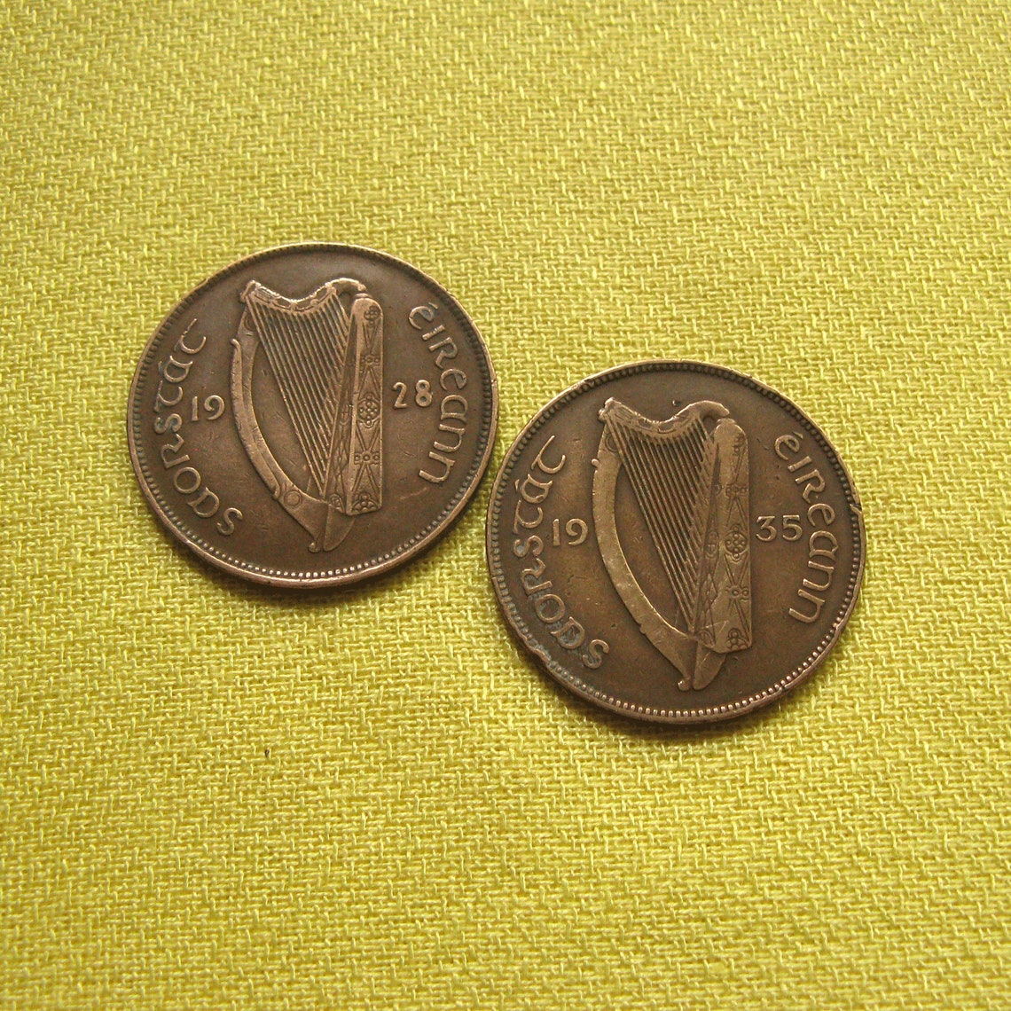 Vintage Coins From Ireland Ireland Coins Coins for Necklace - Etsy