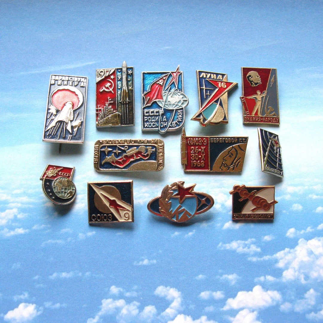 Vintage Space Pins, Cosmos Exploration, Space Badge, Space Collectible ...