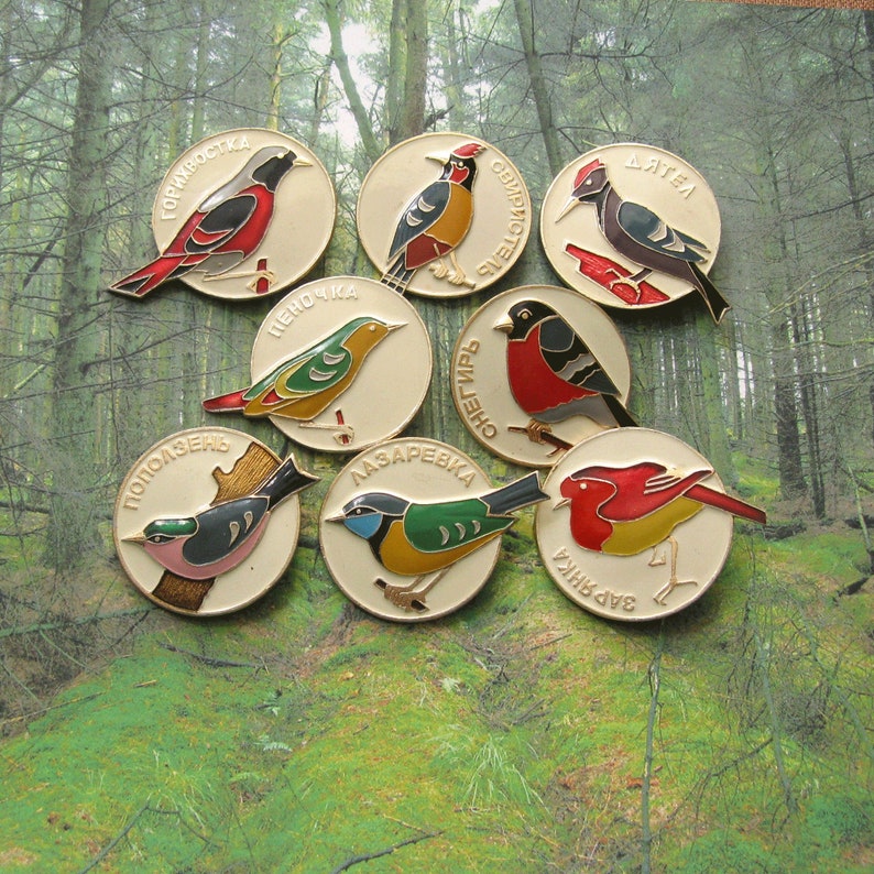 Vintage Birds Pins Bird Lapel Pin Birds Charms Birds Pin - Etsy