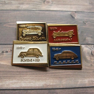 Retro Cars Pins, Vintage Cars Collection, Retro Cars Badges, Soviet Car ...
