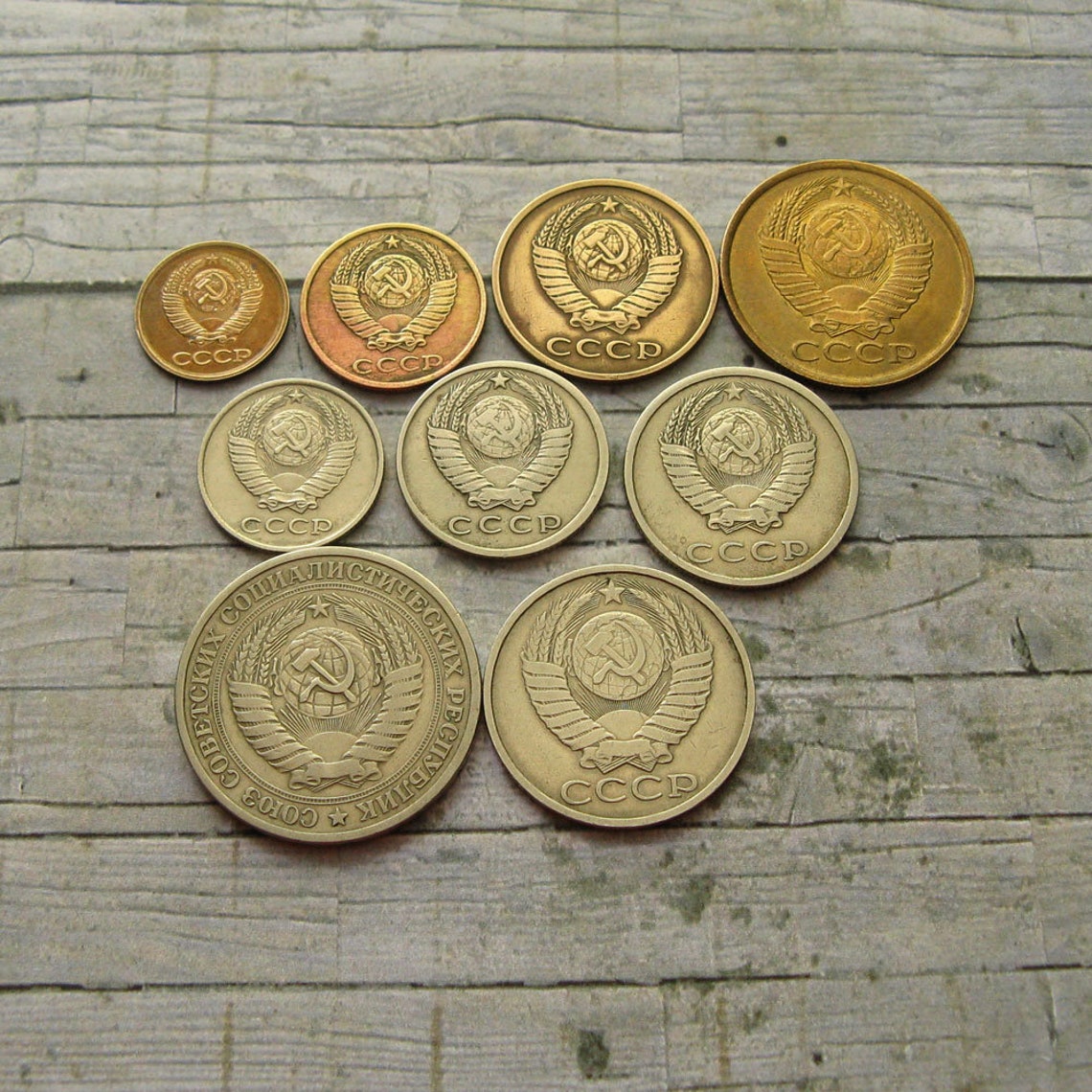 Full USSR Coin Set, Soviet Nominal Collection (1961-1991) - Etsy