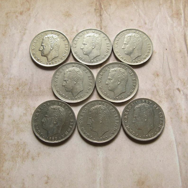 Vintage Spain Cons Coins From Spain World Coins 25 Peseta - Etsy