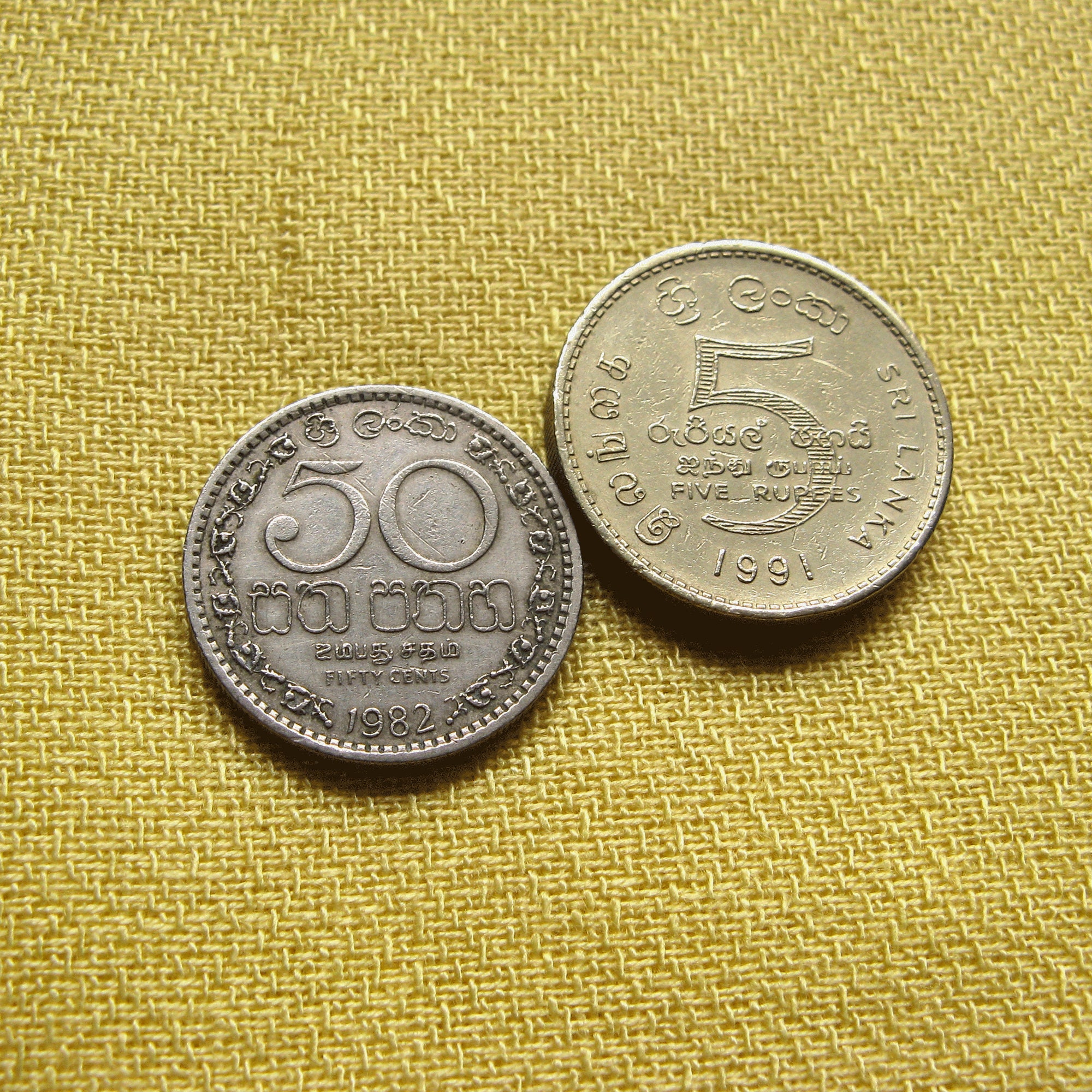 Vintage Sri Lanka Coins Coins for Jewelry Making Rupee and | Etsy