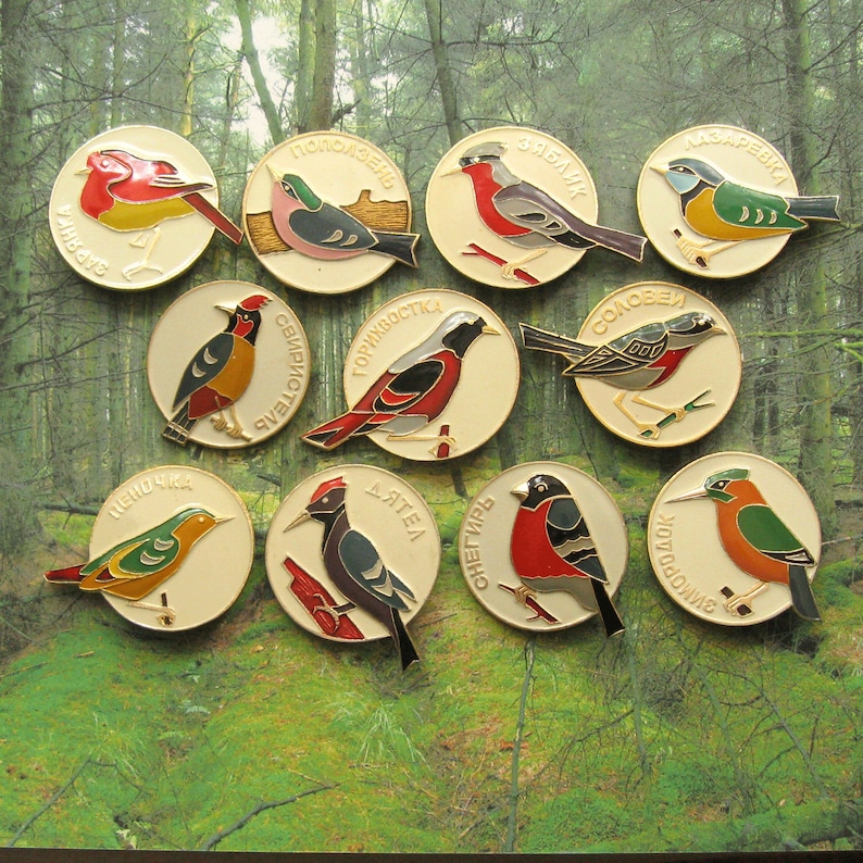 Vintage Birds Pins Bird Lapel Pin Birds Charms Birds Pin - Etsy