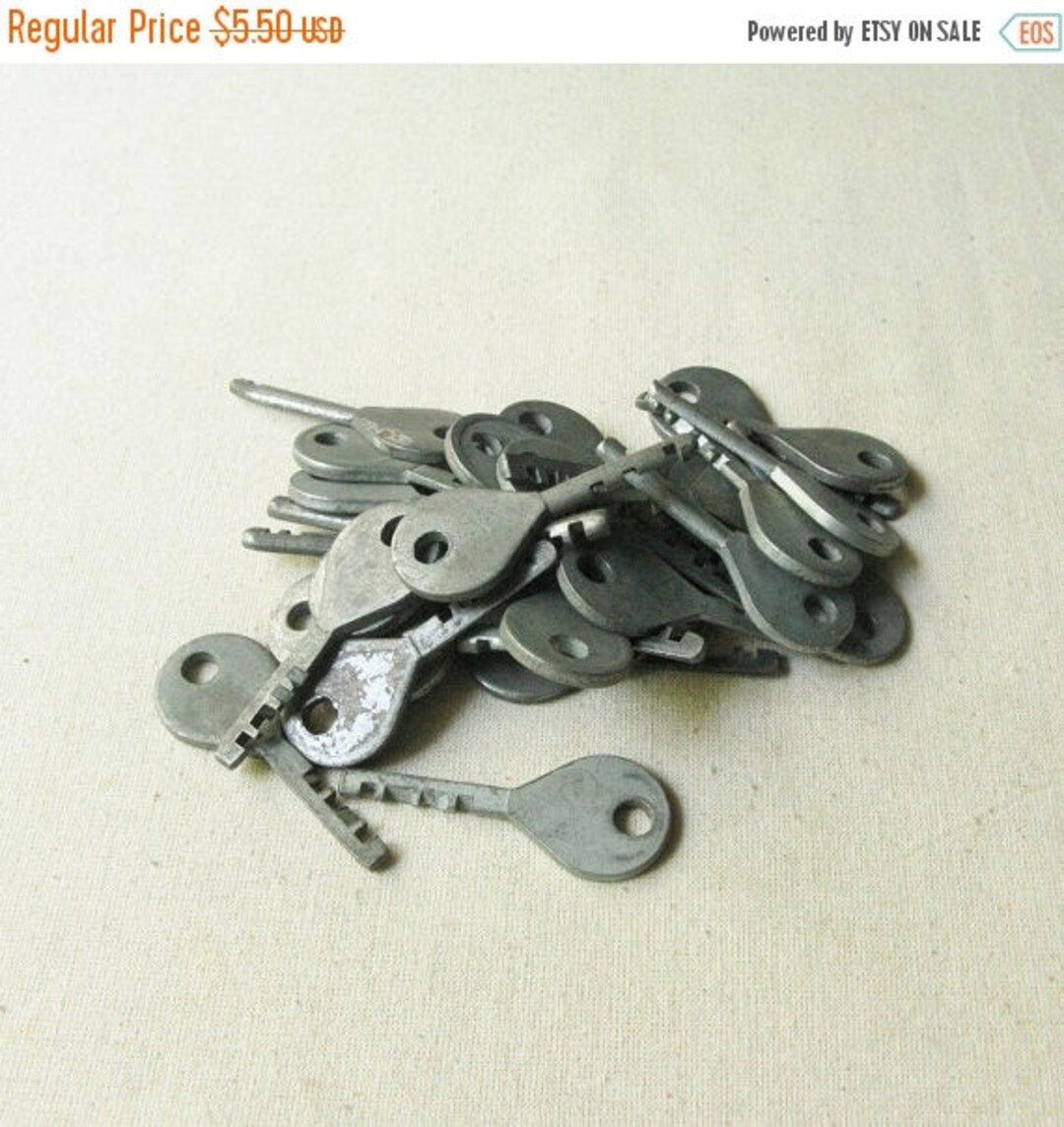 10 Pcs Vintage Keys Flat Keys Old Keys Steampunk Keys - Etsy
