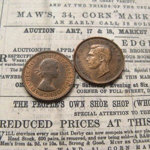 30s 40s One Farthing Coin British Coin UK Collectible - Etsy