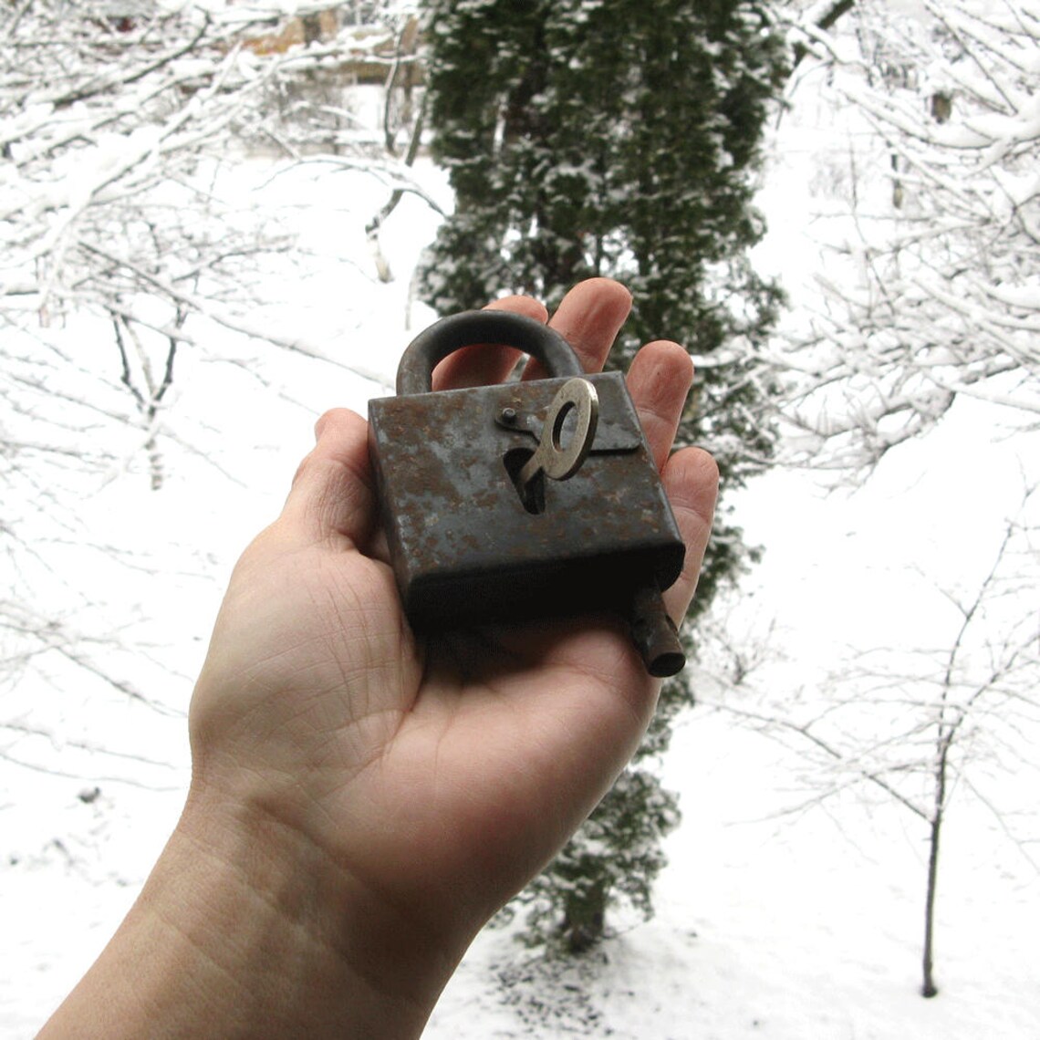 Vintage Lock Padlock With Key Working Padlock Cottage Chic | Etsy