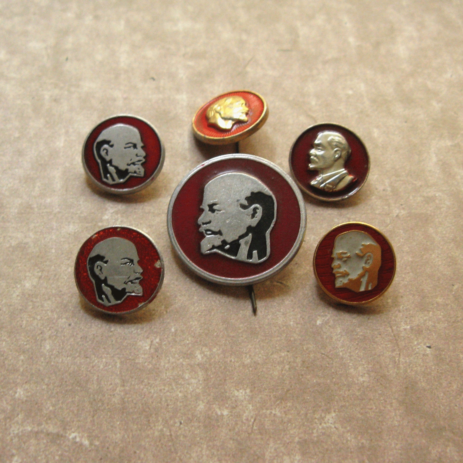 Vintage Lenin Pins Set of 13 Soviet Collectible History of | Etsy