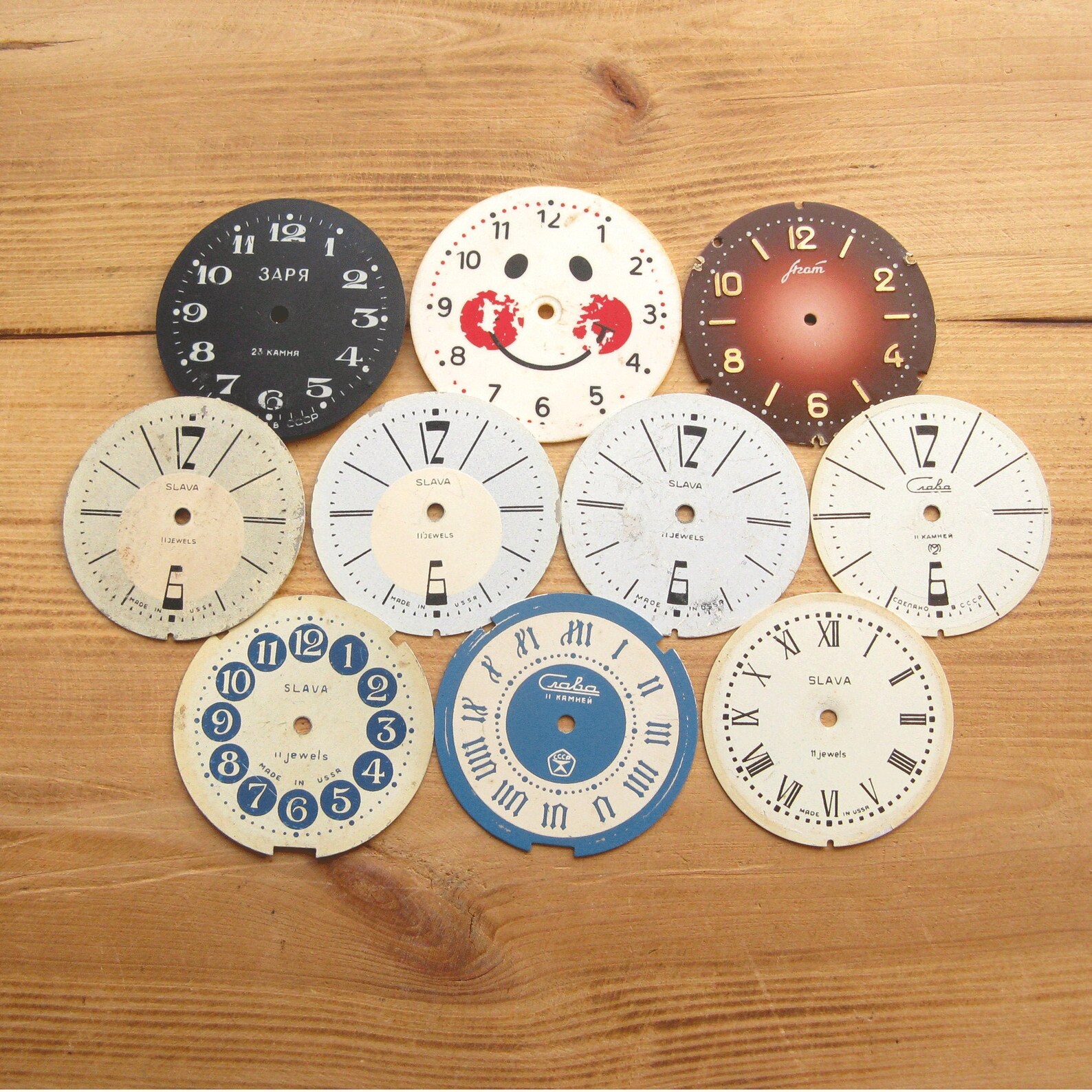 Alarm Clock Faces Vintage Alarm Clocks Retro Clock Parts | Etsy