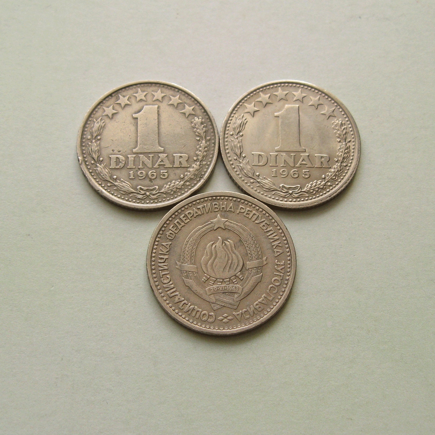 1 Dinar Yugoslavian Coins Made in Yugoslavia One Inch Coin | Etsy