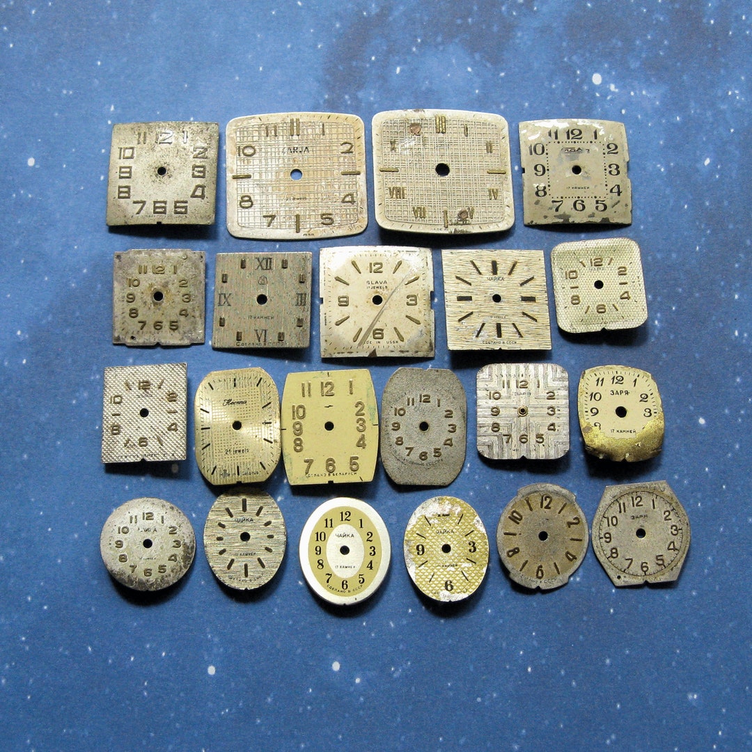 21 Pcs Vintage Watch Faces, Altered Art Gear, Classic Watch Faces, Old ...