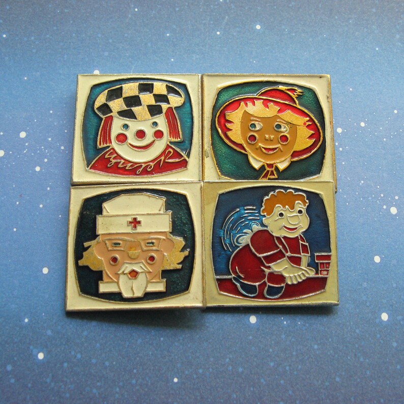 Vintage Cartoon Characters Pins Cartoon Badges Pins for - Etsy