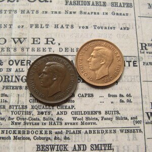 30s 40s One Farthing Coin British Coin UK Collectible - Etsy