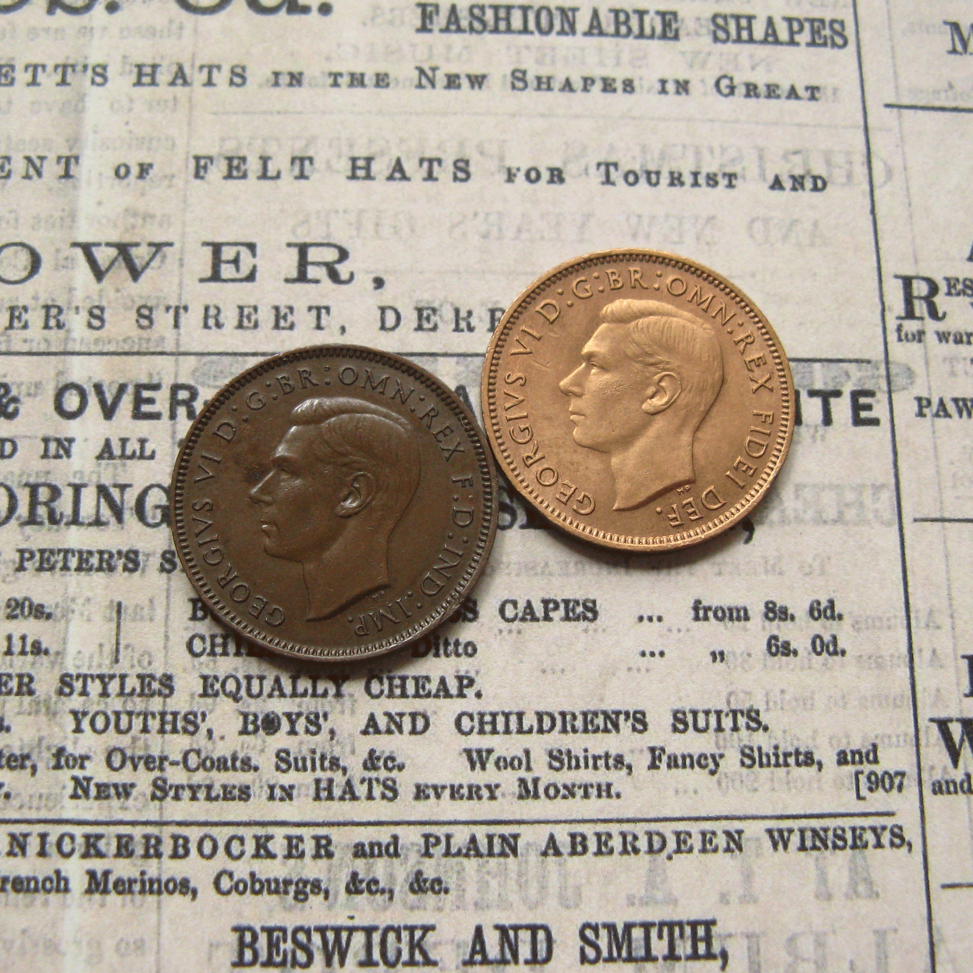 30s 40s One Farthing Coin British Coin UK Collectible | Etsy