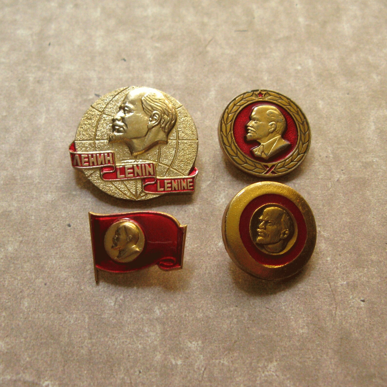 Vintage Lenin Pins Set of 13 Soviet Collectible History of | Etsy