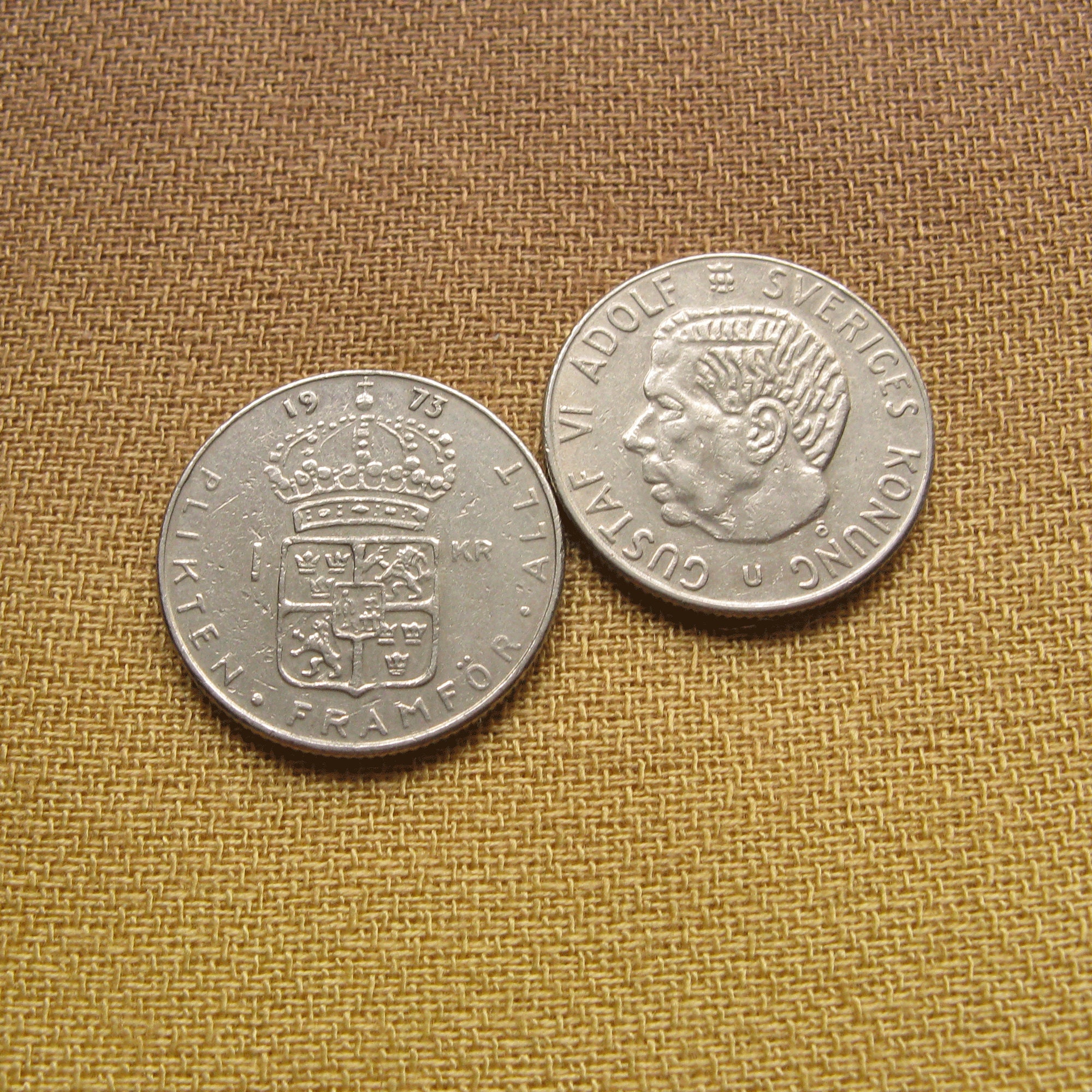 Swedish 1 Krona Coins Antique Coin Crown Viking Coin with | Etsy