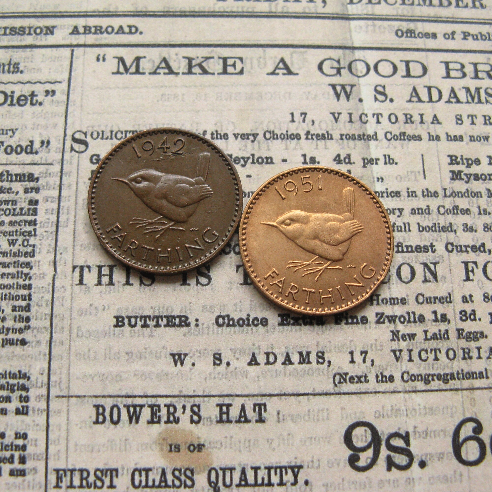30s 40s One Farthing Coin British Coin UK Collectible | Etsy