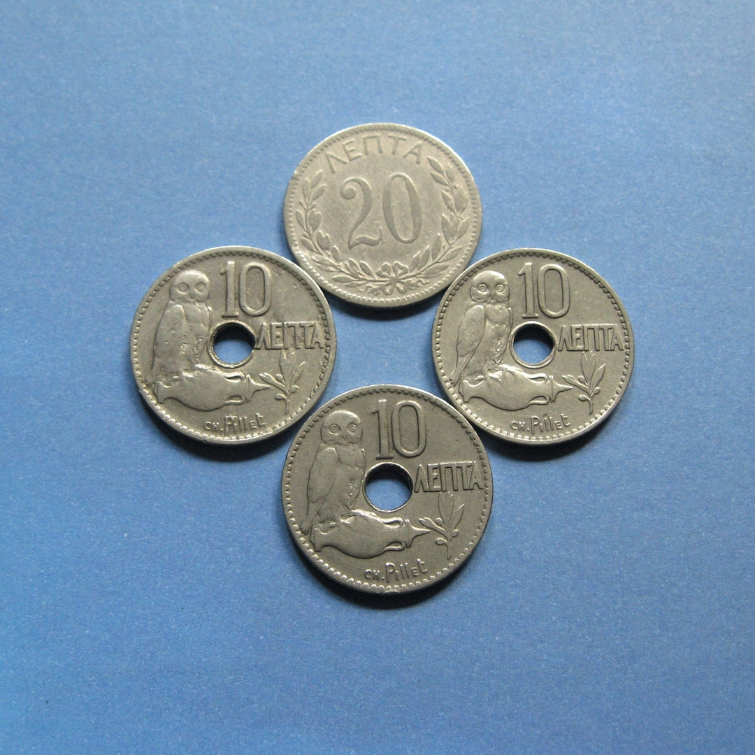 Vintage Greek Lepta Coins, 1890-1910s, Numismatic Collection - Etsy