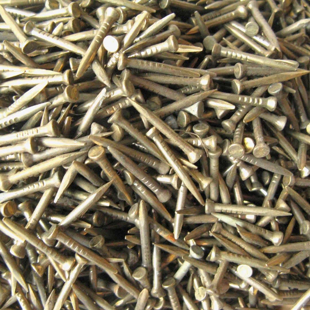 100 Pcs Small Bronze Nails, Vintage Nails, Unused Nails, Tiny Nails ...