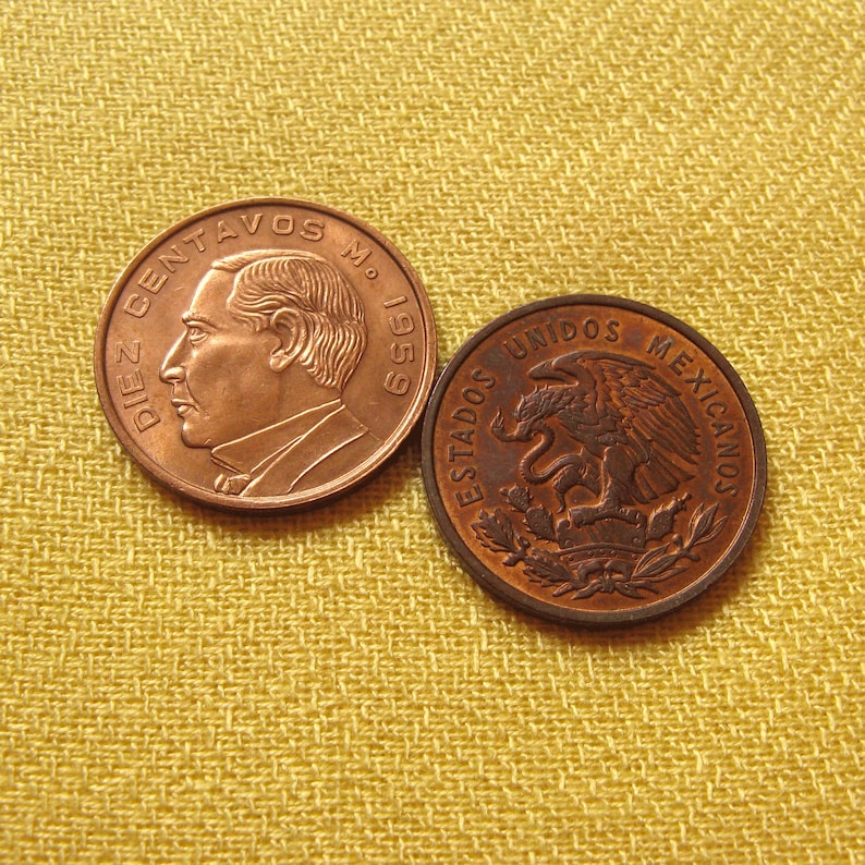 Mexican Coins Coins From Mexico Coins for Jewelry Making - Etsy