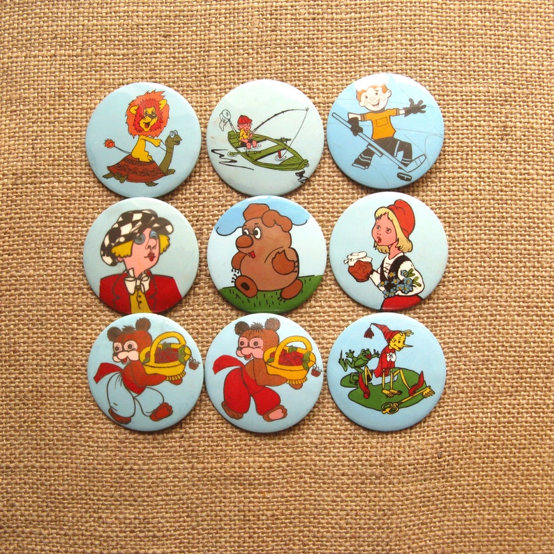 Vintage Cartoon Characters Pin Cartoon Badge Pins for - Etsy