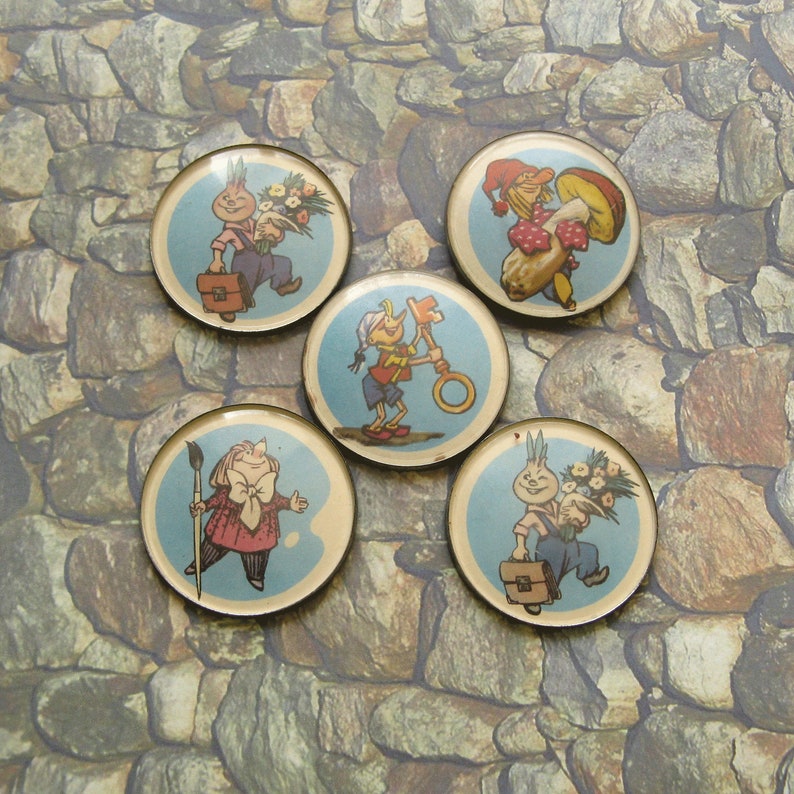 Vintage Cartoon Characters Pins Fairy Tale Pin Cartoon Pins - Etsy