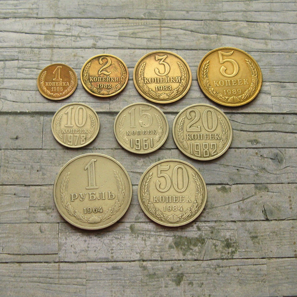 Full USSR Coin Set, Soviet Nominal Collection (1961-1991) - Etsy