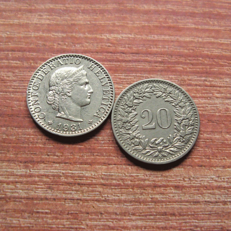 Vintage Coins From Switzerland Swiss Coins Coins for - Etsy