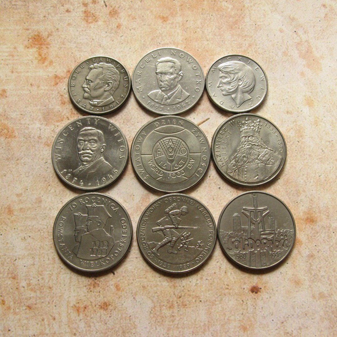 Vintage Polish Jubilee Coin Set: Collectible Currency - Etsy
