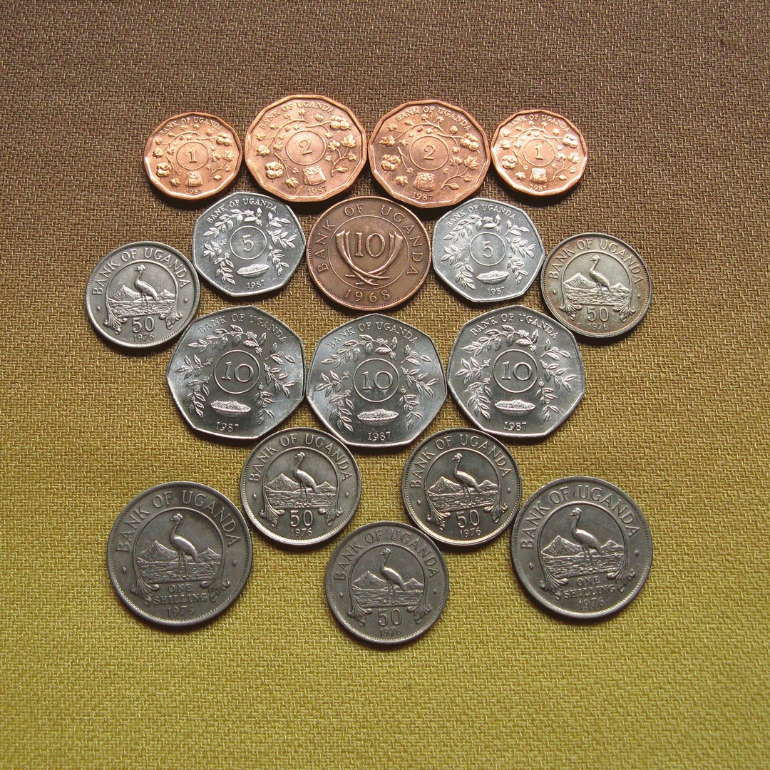 Uganda Coins 10 50 Cents Coins 1 2 5 10 Shillings Coins - Etsy
