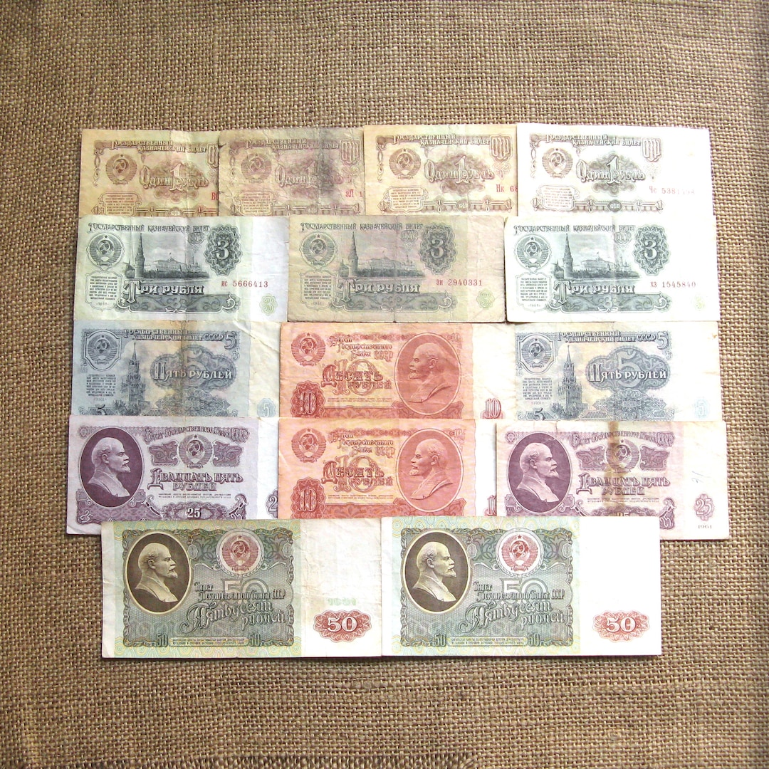 Soviet Bank Notes Vintage Currency Soviet Bills Banknote - Etsy