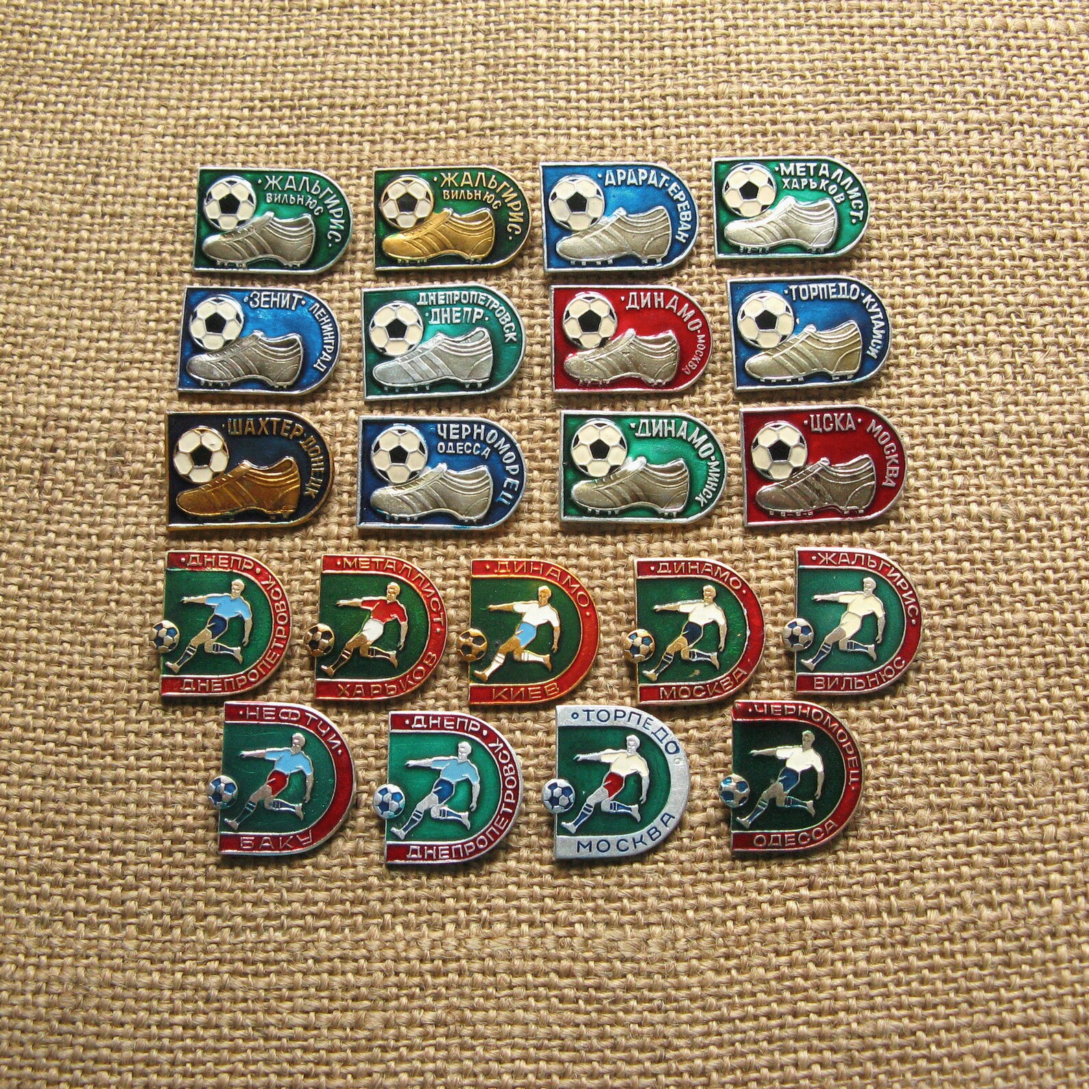 Vintage Soviet Football Club Pins, USSR Sports Badges, 1980s Set - Etsy