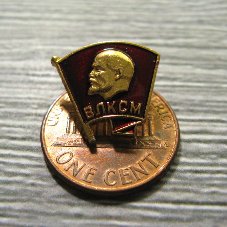 Soviet Lenin Badge Komsomol Pin Made in USSR 80's - Etsy