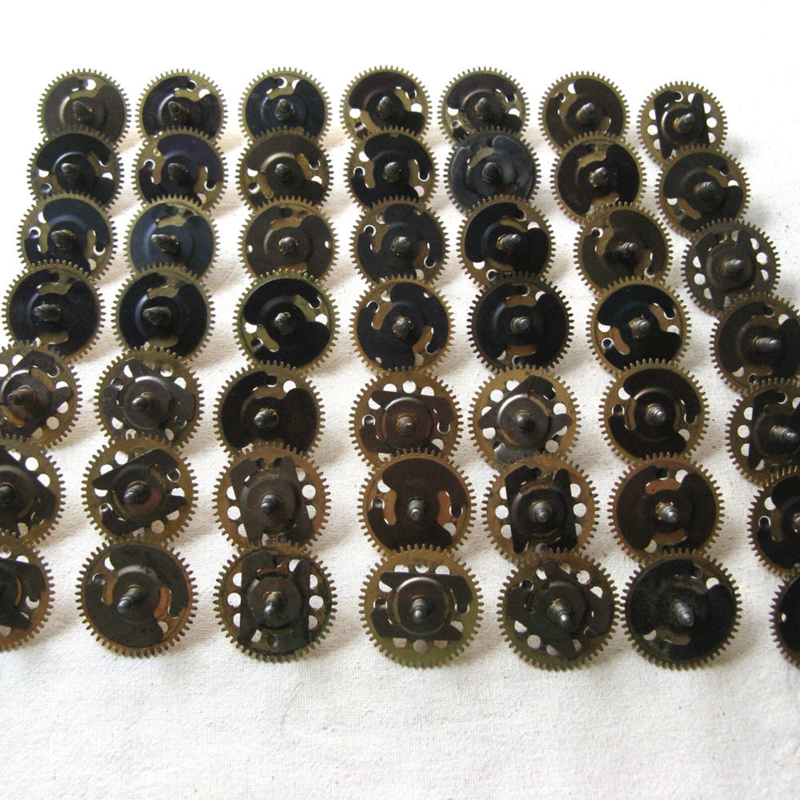 Vintage Clock Parts Retro Brass Cogs Metal Shop Supplies - Etsy