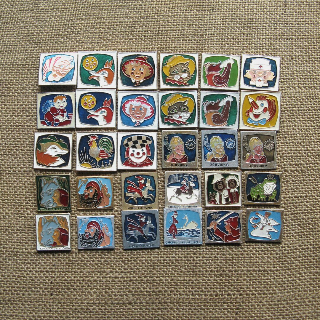 Vintage Cartoon Characters Pins Cartoon Badges Pins for - Etsy