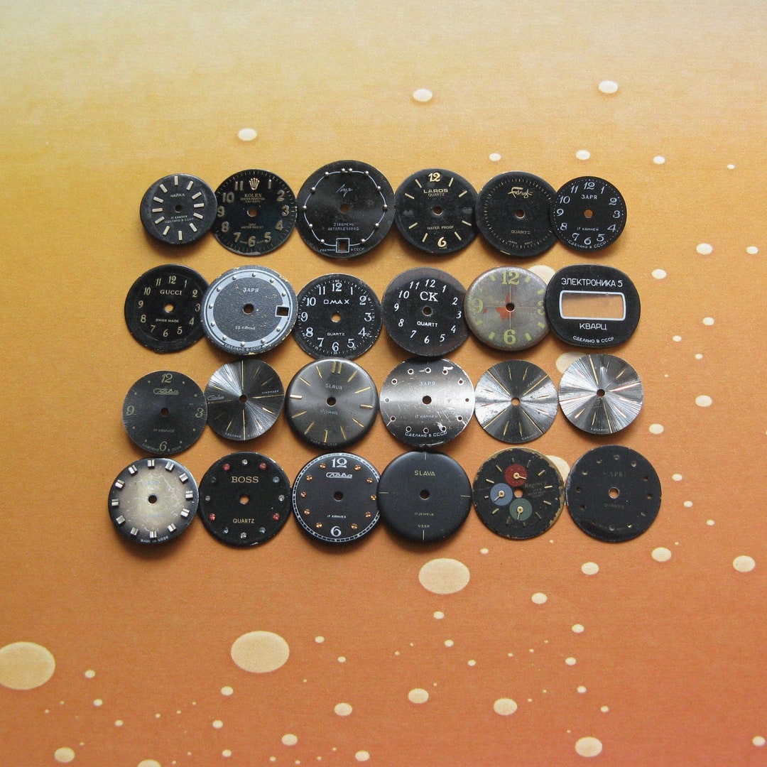 24 Vintage Watch Faces: Steampunk Clock Parts (16-18mm) - Etsy