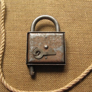 Vintage Lock Padlock With Key Working Padlock Cottage Chic - Etsy