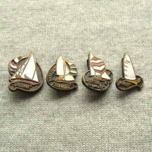 Vintage Yacht Pins, Nautical Theme Badges, Sailboat Pins, Nautical ...