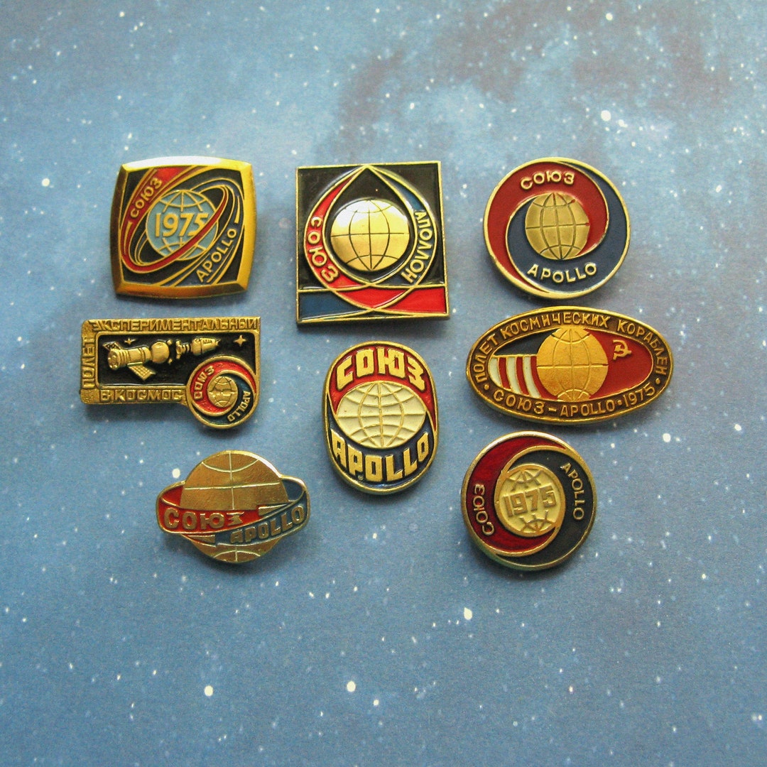 Vintage Space Pins Space Mission Apollo Soyuz Astronaut - Etsy