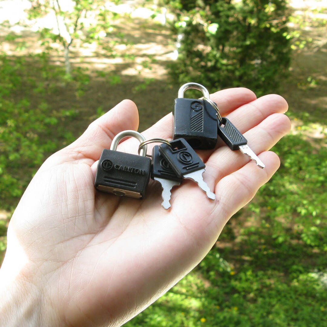 2 Small Antique Padlocks, Wedding Lock, Love Lock and Key, Retro Lock ...