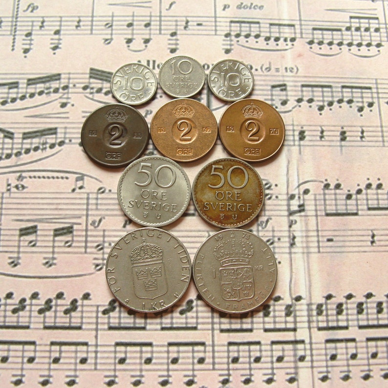 Swedish Coins Øre Coins Swedish Money Coins from Sweden | Etsy